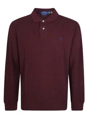 Polo Ralph Lauren Long Sleeve Knit Polo Shirt - Rosso