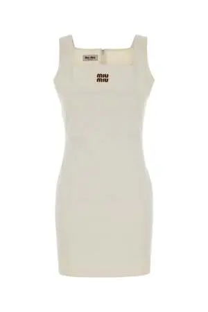 Miu Miu Ivory T-shirt Mini Dress