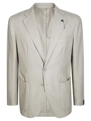 SANTANIELLO Wool-blend Lavata Fabric Jacket - Marrone