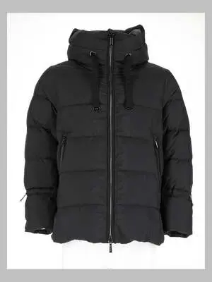 MOORER Regular-fit Quilted Puffer Coat - Black