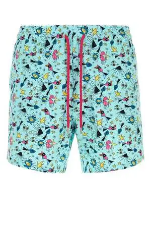 PALM ANGELS X VILEBREQUIN Stretch Nylon Swim Shorts - Printed