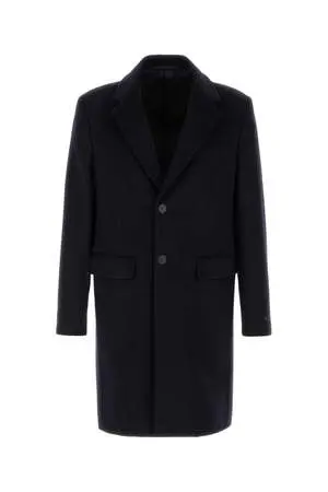 Prada Virgin Wool & Cashmere Overcoat For - Bleu