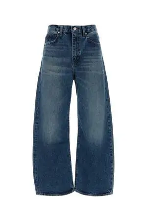 FRAME Stretch Denim Bow Crop Jeans - Blue