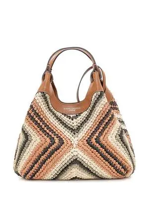 GIANNI CHIARINI Mini Geometric Woven Handbag - Var.willow