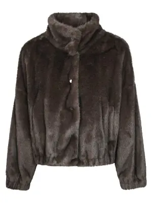 Max Mara Anemone Faux Fur Jacket - Beige
