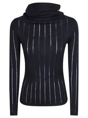 Max Mara Ribbed Boat-neck Sweater - Blu