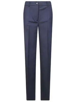 PAROSH Stretch Wool-blend Pants - Blu