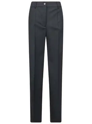 PAROSH Stretch Wool-blend Pants - Nero