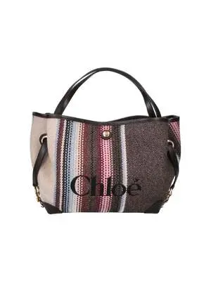 Chloé Logo-embroidered Canvas Tote Bag - Brown