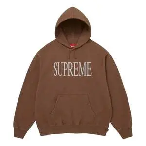 Supreme Capital Hooded Sweatshirt - Brown