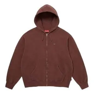 Supreme Fw26 Small Box Zip Up Hooded Sweatshirt - Brown