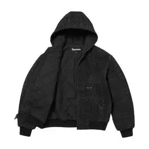 Supreme Fw26 Woven Suede Hooded Work Jacket