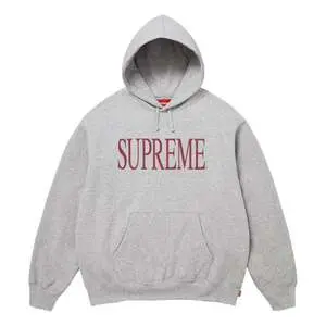 Supreme Capital Hooded Sweatshirt - Heather Grey