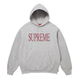 Supreme Capital Hooded Sweatshirt - Heather Grey