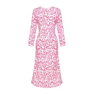 POST MERIDIEM Long Sleeve Printed Midi Dress