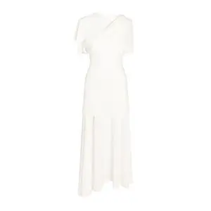 POST MERIDIEM Chiffon Asymmetrical Midi Dress