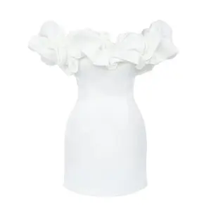 POST MERIDIEM Milk Meringue Mini Dress - White