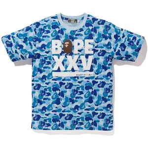A BATHING APE Abc Xxv Logo Tee Shirt - Blue