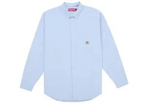 Supreme Loose Fit Flannel Oxford Shirt - Light Blue