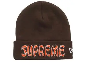 Supreme New Era Action Beanie - Brown