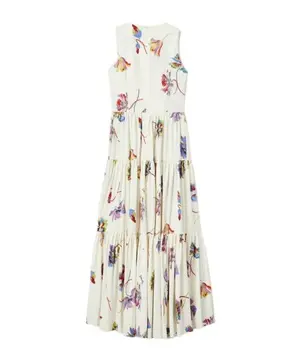 La DoubleJ Big Sleeveless Tiered Floral Dress