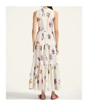 La DoubleJ Big Sleeveless Tiered Floral Dress