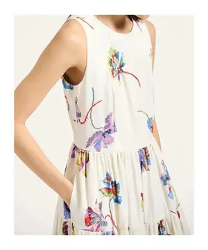 La DoubleJ Big Sleeveless Tiered Floral Dress