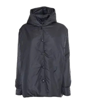 Aspesi Long Sleeved Press-stud Hooded Jacket - Black