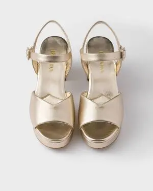 Prada Padded Nappa Leather Sandals