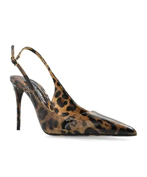 Dolce & Gabbana Dolce Gabbana Leopard-printed Slingback Pumps