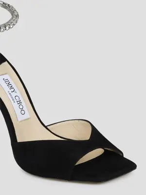 JIMMY CHOO Saeda 100 Embellished Sandals