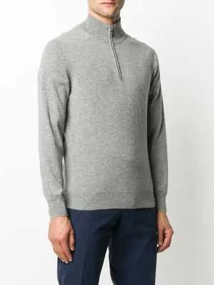 Brunello Cucinelli Zip-up Roll Neck Jumper