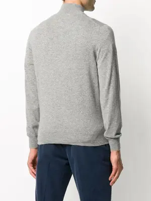 Brunello Cucinelli Zip-up Roll Neck Jumper