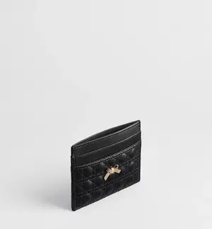 Dior Baby Bow Freesia Card Holder - Black