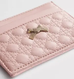 Dior Baby Bow Freesia Card Holder - Pink