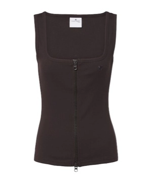 COURREGES Zip-up Cotton Tank