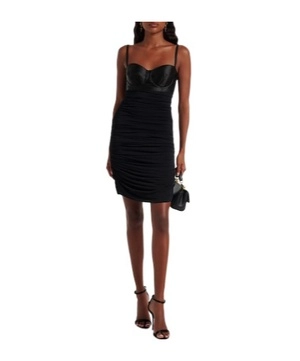 Dolce & Gabbana Ruched Satin Minidress