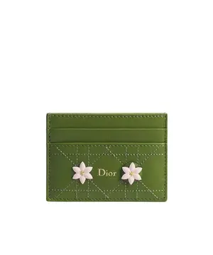 Dior Jardin Freesia Card Holder - Green