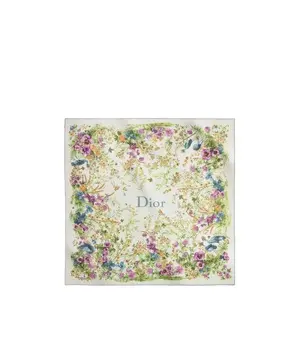 Dior Dioriviera Toile De Jouy Floral Garden Shawl - White