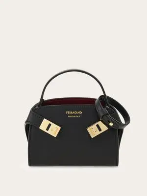 FERRAGAMO Mini Hug Top Handle - Black
