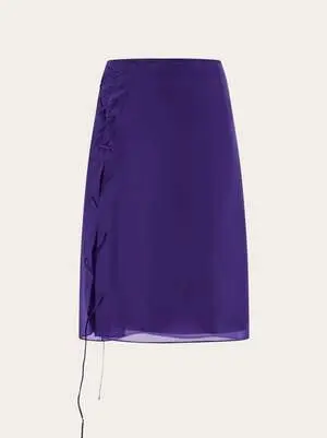 FERRAGAMO Organza Skirt With String Tie Detail