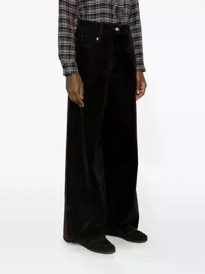 FORTE_FORTE Flocked Wide-leg Jeans