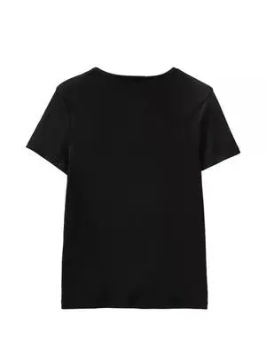 BENETTON Crew-neck Short-sleeve T-shirt - Black