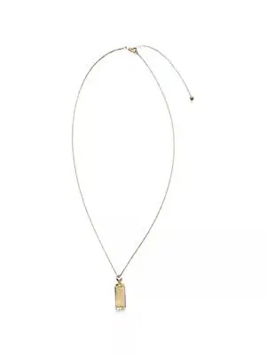 AMI Paris Ribbed Cylinder-pendant Necklace