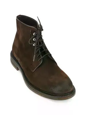 CALCE Lace-up Suede Ankle Boots