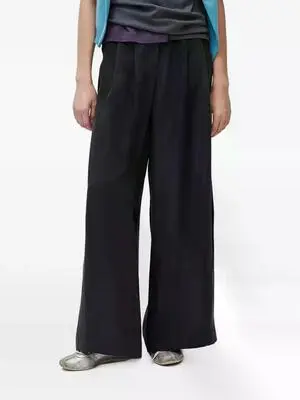 BENETTON Pleated Wide-leg Trousers - Black