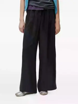 BENETTON Pleated Wide-leg Trousers - Black