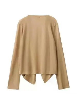 BENETTON Draped Long-sleeve Cardigan