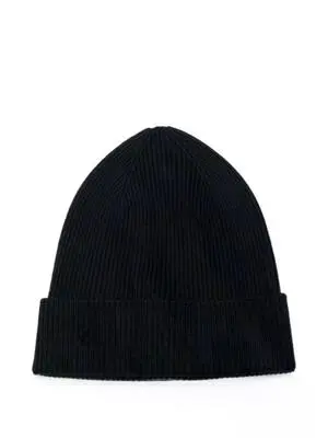 Moncler Logo-patch Ribbed-knit Beanie Hat