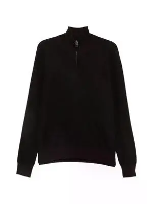 Brioni Quarter-zip Cashmere Sweater - Purple
